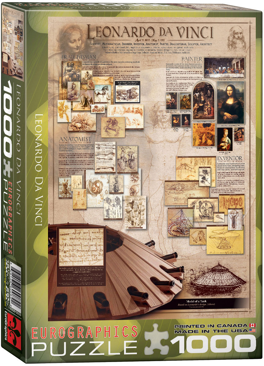 Leonardo Da Vinci Schéma EuroGraphics Puzzle 1000 | pucliky.cz